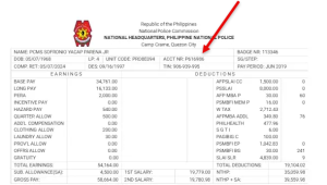 PNP Payslip - Online Portal Login Password Reset Philippines