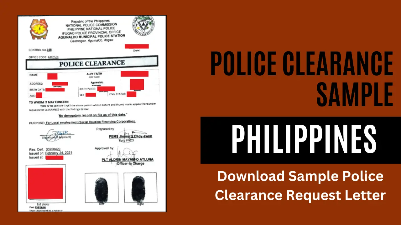 Police Clearance Sample Ph 2025 - Download Request Letter