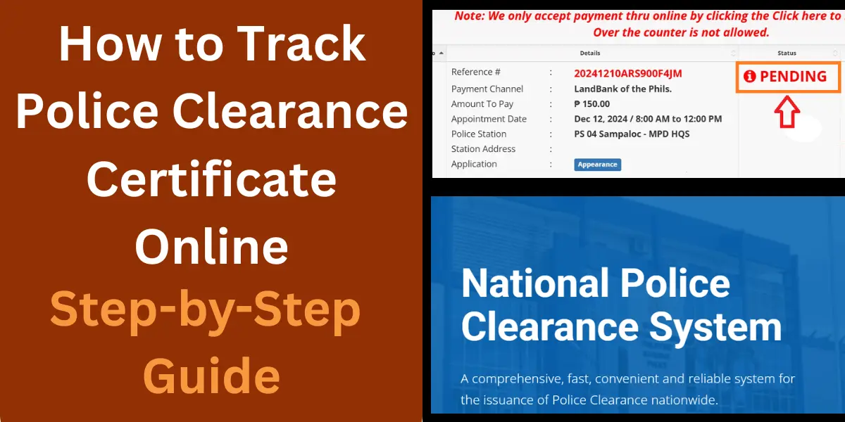 How to Track Police Clearance Certificate Online 2025 in PH
